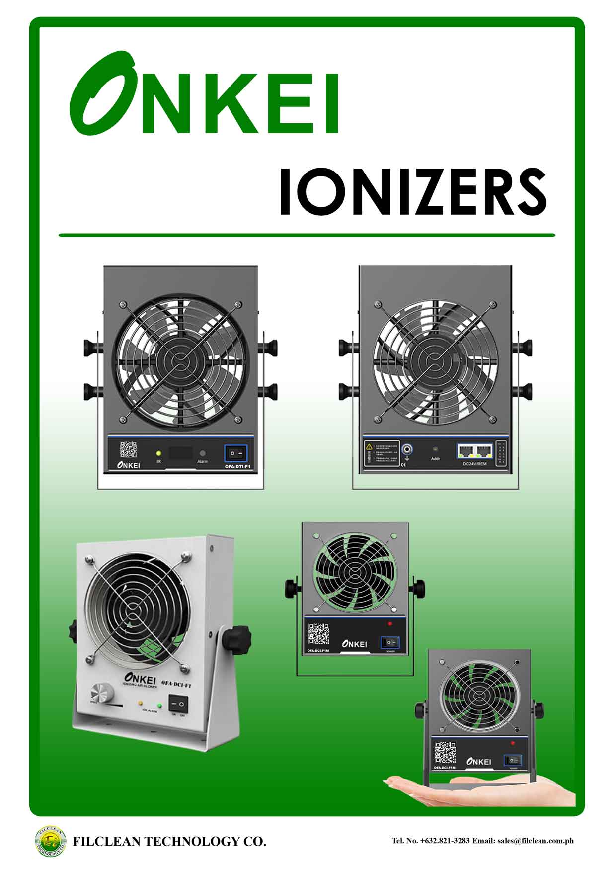 ONKEI Intelligent Control Ionizing Air Blower -Desktop - Filclean ...