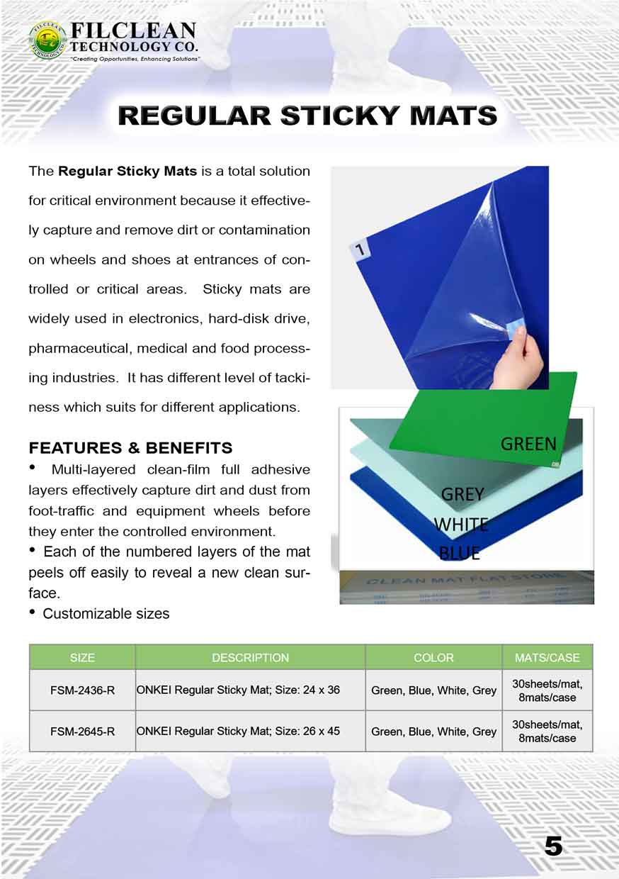 ONKEI Regular Sticky Mats - Filclean Technology