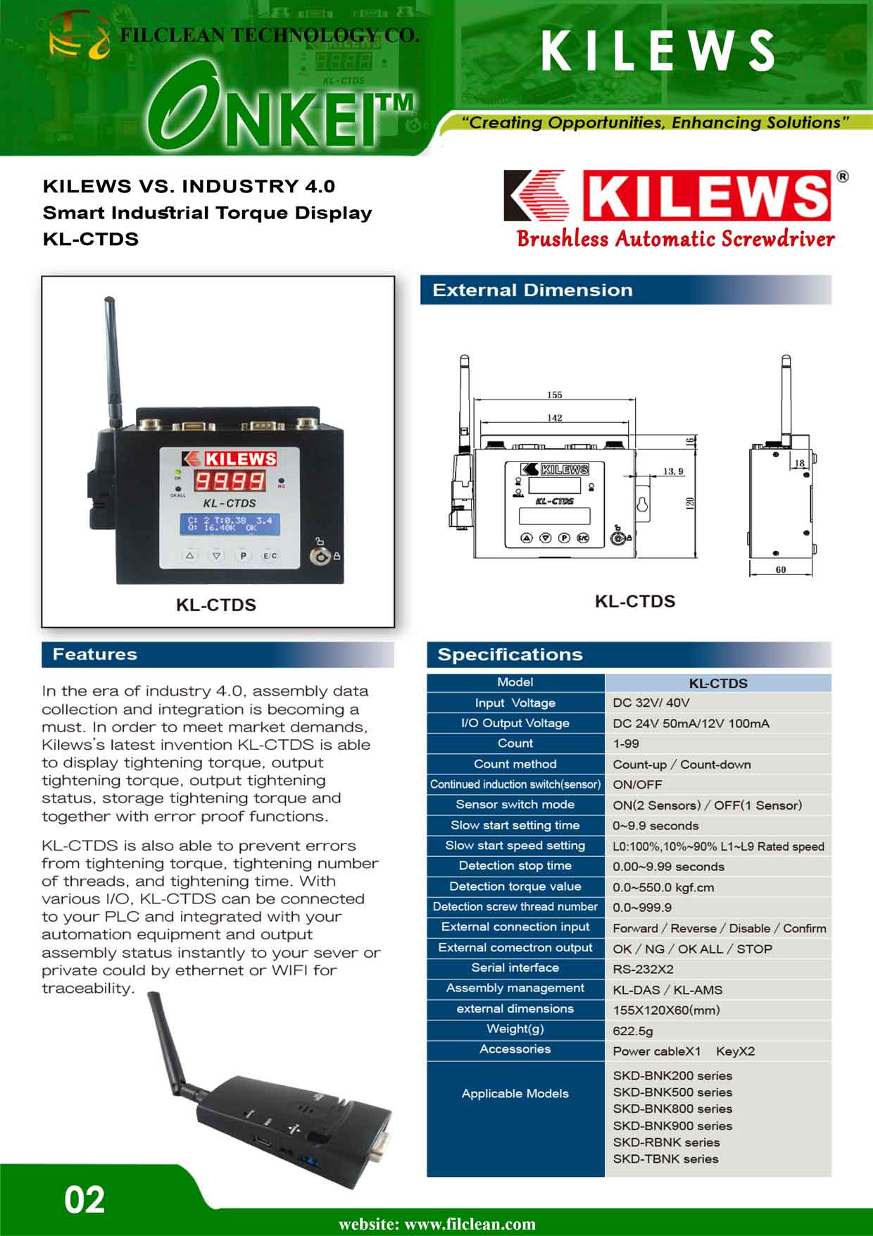 KL-CTDS Smart Industrial Torque Display - Filclean Technology